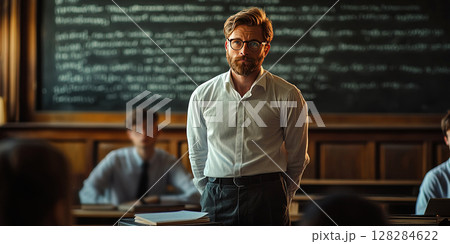 Lecturer discusses key topics with students...のイラスト素材 [128284622] - PIXTA