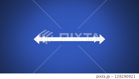 Image of white arrow with two pointed ends on...のイラスト素材 [128290921] - PIXTA
