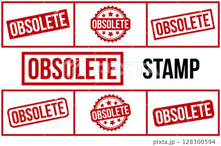 Obsolete Stamp. Red Obsolete Rubber grunge...のイラスト素材 [128300594] - PIXTA