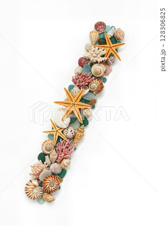 Seaside Wonders Alphabet Typeface made of...のイラスト素材 [128306825] - PIXTA