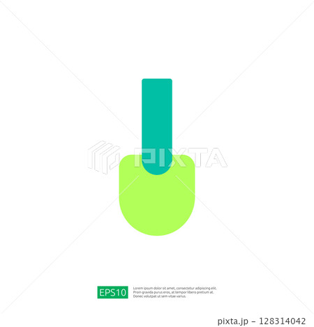Iconic Green Shovel Tool Representing Farming...のイラスト素材 [128314042] - PIXTA
