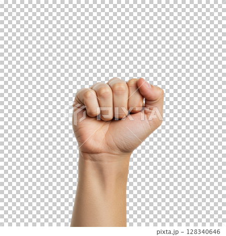 A powerful human hand clenched into a strong...のイラスト素材 [128340646] - PIXTA