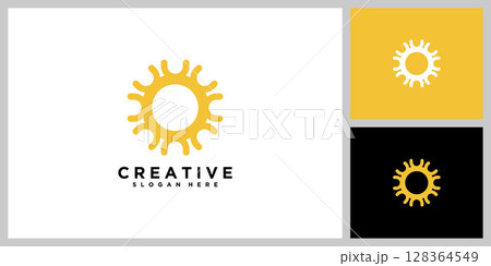 Minimalist Sun Icon Vector のイラスト素材 [128364549] - PIXTA