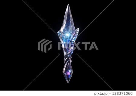 AI generated magical crystal blade glowing with...のイラスト素材 [128371060 ...