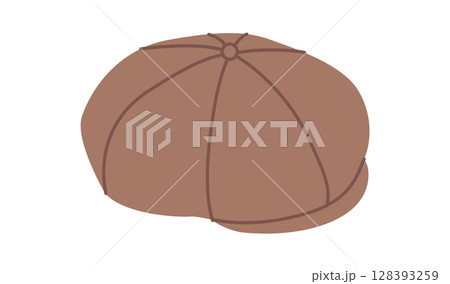 Paperboy Gatsby Cap with Peak. Apple Newsboy...のイラスト素材 [128393259] - PIXTA