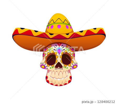 Cartoon day of the dead dia de los Muertos...のイラスト素材 [128400212] - PIXTA