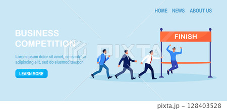Business people compete running. Business...のイラスト素材 [128403528] - PIXTA