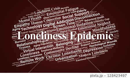 Loneliness Epidemic Word Cloud. Key Terms...のイラスト素材 [128423497] - PIXTA
