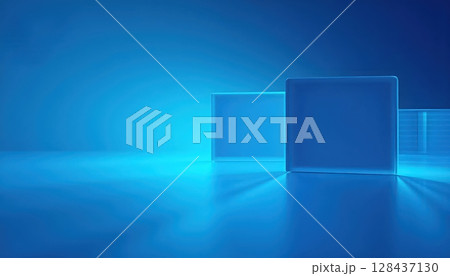 Digital abstract geometry with sharp shapes,...のイラスト素材 [128437130] - PIXTA