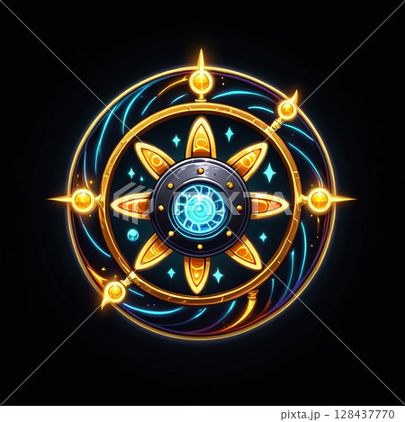 Radiant decorative compass design with...のイラスト素材 [128437770] - PIXTA