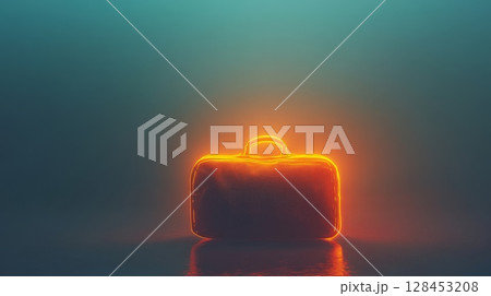 Glowing briefcase representing business and...のイラスト素材 [128453208] - PIXTA