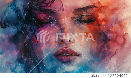 Abstract femininity in charming woman...のイラスト素材 [128504992] - PIXTA