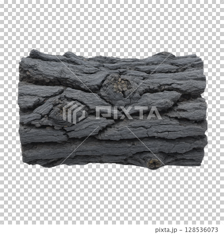 Piece of charred wood with rough texture and...のイラスト素材 [128536073] - PIXTA