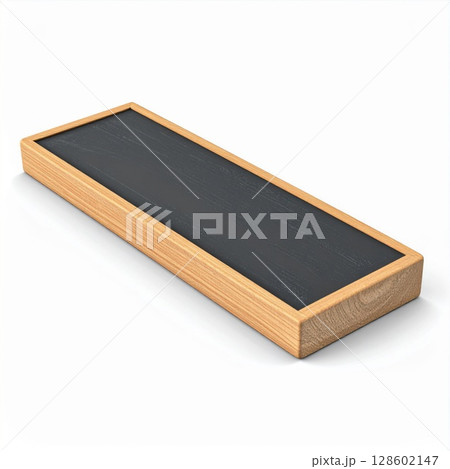 Long Rectangular Blackboard with Light Brown...のイラスト素材 [128602147] - PIXTA