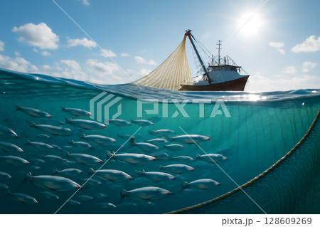 AI generated stunning underwater scene of a...のイラスト素材 [128609269] - PIXTA