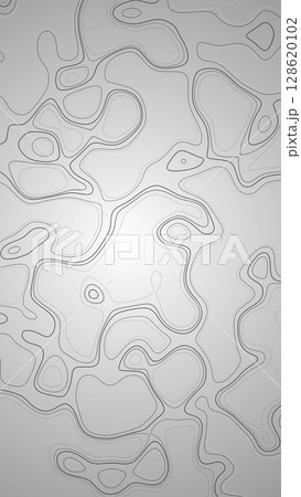 Minimal topographic contour lines on soft white...のイラスト素材 [128620102 ...