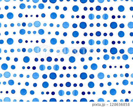 watercolor abstract dot pattern. blue dots in a...のイラスト素材 [128636858 ...