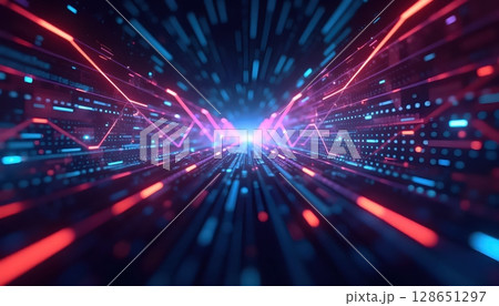 Bright and sharp linear abstract patternのイラスト素材 [128651297] - PIXTA