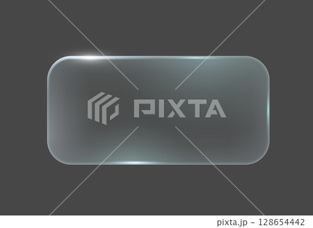 Glossy Translucent Glass Button on Dark Backgroundのイラスト素材 [128654442 ...