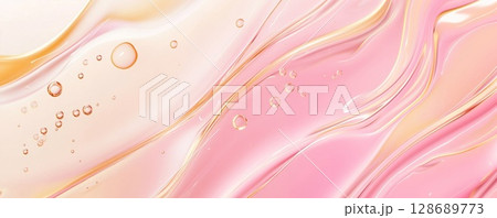 Liquid glowing pink background texture with...のイラスト素材 [128689773] - PIXTA