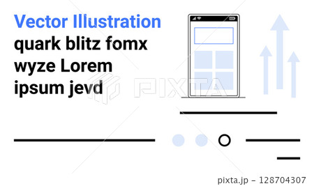 Mobile interface mockup, multiple text lines,...のイラスト素材 [128704307] - PIXTA