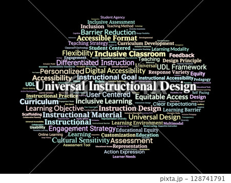 Universal Instructional Design Word Cloud. Key...のイラスト素材 [128741791 ...