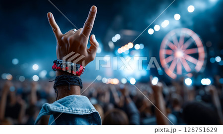 A person making a peace sign in front of a...のイラスト素材 [128751629] - PIXTA