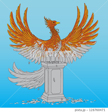 Phoenix Bird Statueのイラスト素材 [128760471] - PIXTA