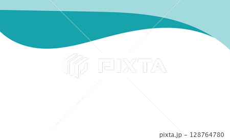 Abstract header template with curved turquoise...のイラスト素材 [128764780 ...