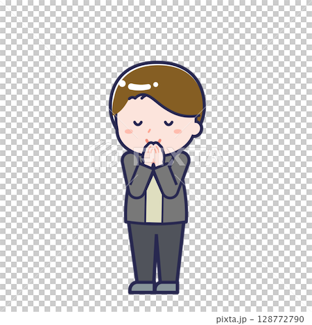 Plain-clothed adult / diagonal / male 24 - Stock Illustration ...