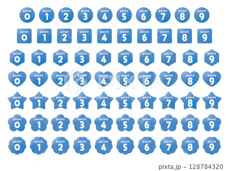 Number icon set_point_Blueのイラスト素材 [128784320] - PIXTA