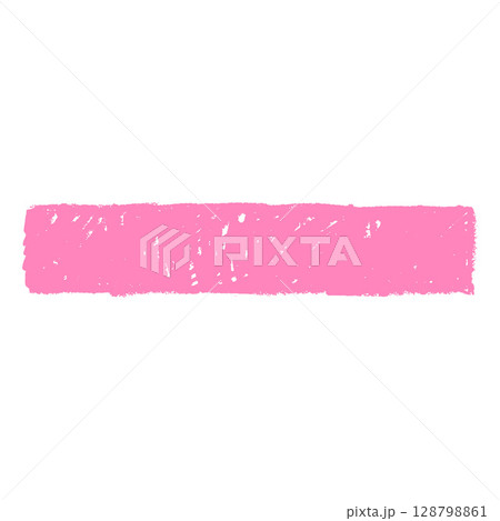 Pink crayon sketch horizontal plate shape,...のイラスト素材 [128798861] - PIXTA