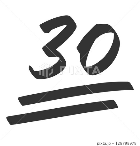 Bad exam score black marker symbol, 30 points...のイラスト素材 [128798979] - PIXTA