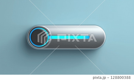 Futuristic Blue LED Buttonのイラスト素材 [128800388] - PIXTA