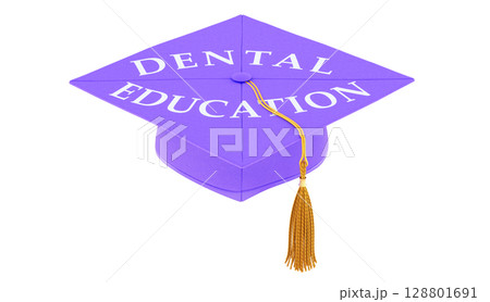 Dental Education, graduation cap lilac with...のイラスト素材 [128801691] - PIXTA