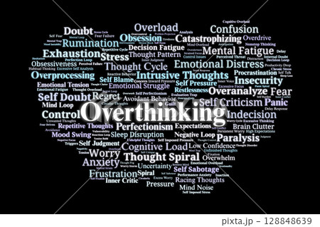 Overthinking Word Cloud. Key Terms Related to...のイラスト素材 [128848639] - PIXTA