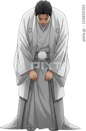 Deeply Bowing Groomのイラスト素材 [128850165] - PIXTA