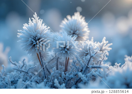 dandelions in the snowのイラスト素材 [128855614] - PIXTA