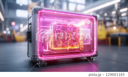 glowing diagram of machine inner workings...のイラスト素材 [129001165] - PIXTA