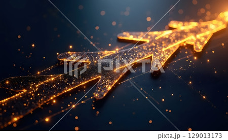 Gold Arrows Shine On Dark Luxury Backgroundのイラスト素材 [129013173] - PIXTA