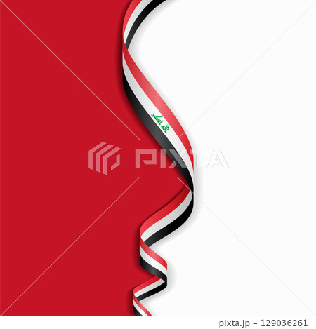 Iraqi flag wavy abstract background. Vector...のイラスト素材 [129036261] - PIXTA