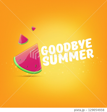 Vector GOODBYE Summer Beach Party Flyer Design...のイラスト素材 [129054938 ...