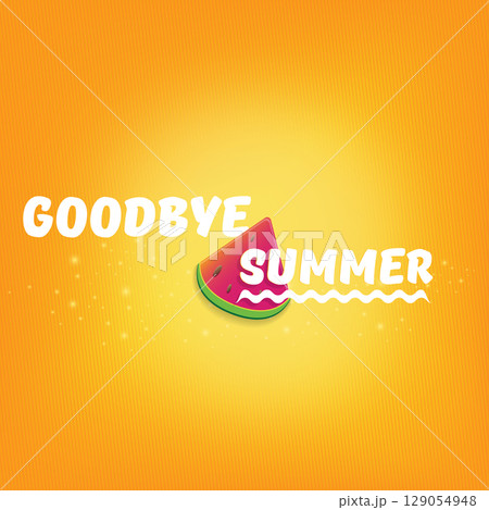 Vector GOODBYE Summer Beach Party Flyer Design...のイラスト素材 [129054948 ...