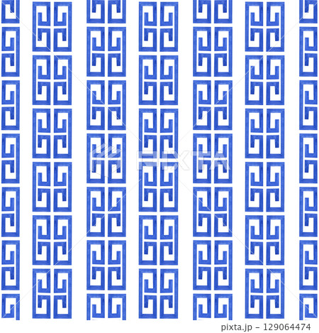 Vertical seamless pattern with stylized Greek...のイラスト素材 [129064474] - PIXTA