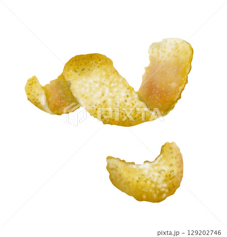 Lemon peel,zest spirals and curls-fragrant...のイラスト素材 [129202746] - PIXTA