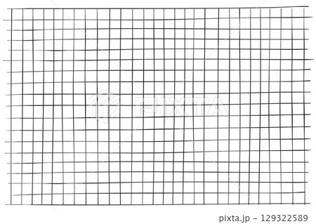 Graph crayon hand drawn textured square grid...のイラスト素材 [129322589] - PIXTA