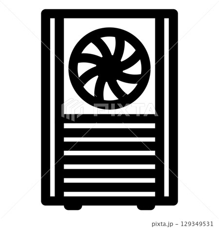 Desktop computer case. PC case. Outline style....のイラスト素材 [129349531 ...