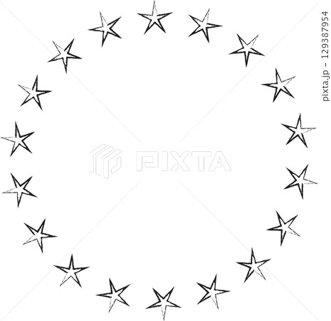 Hand drawn ink stars, icon, symbol, logo....のイラスト素材 [129387954] - PIXTA