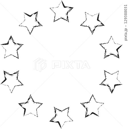 Hand drawn ink stars, icon, symbol, logo....のイラスト素材 [129388031] - PIXTA