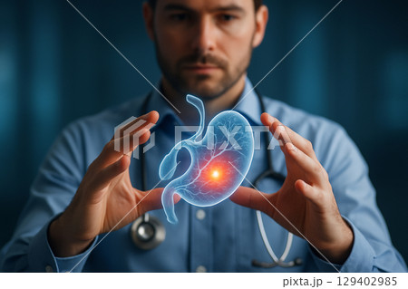 AI generated futuristic medical concept showing...のイラスト素材 [129402985 ...